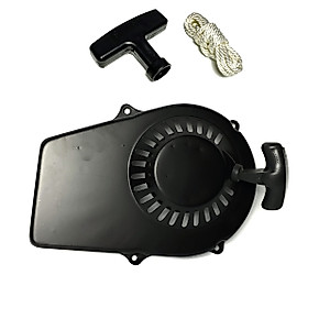 POWER PRODUCTS Recoil Starter for Harbor Tail Gator 63025 63024 & Storm CAT 63CC 2HP 800 900W 60338 66619 69381 for Pulsar PG1202S & 2HP 2-Stroke 64CC Gas Generator with Handle & Rope Replacement