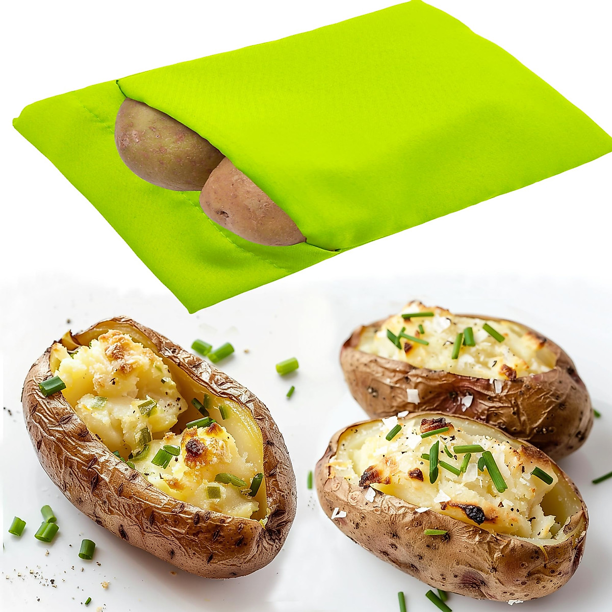 KR. LIF 2 PACK Microwave Cooking Bag Quick Delicious Potatoes and Veggies Baked Cooker Kitchen Express Microwave Bags