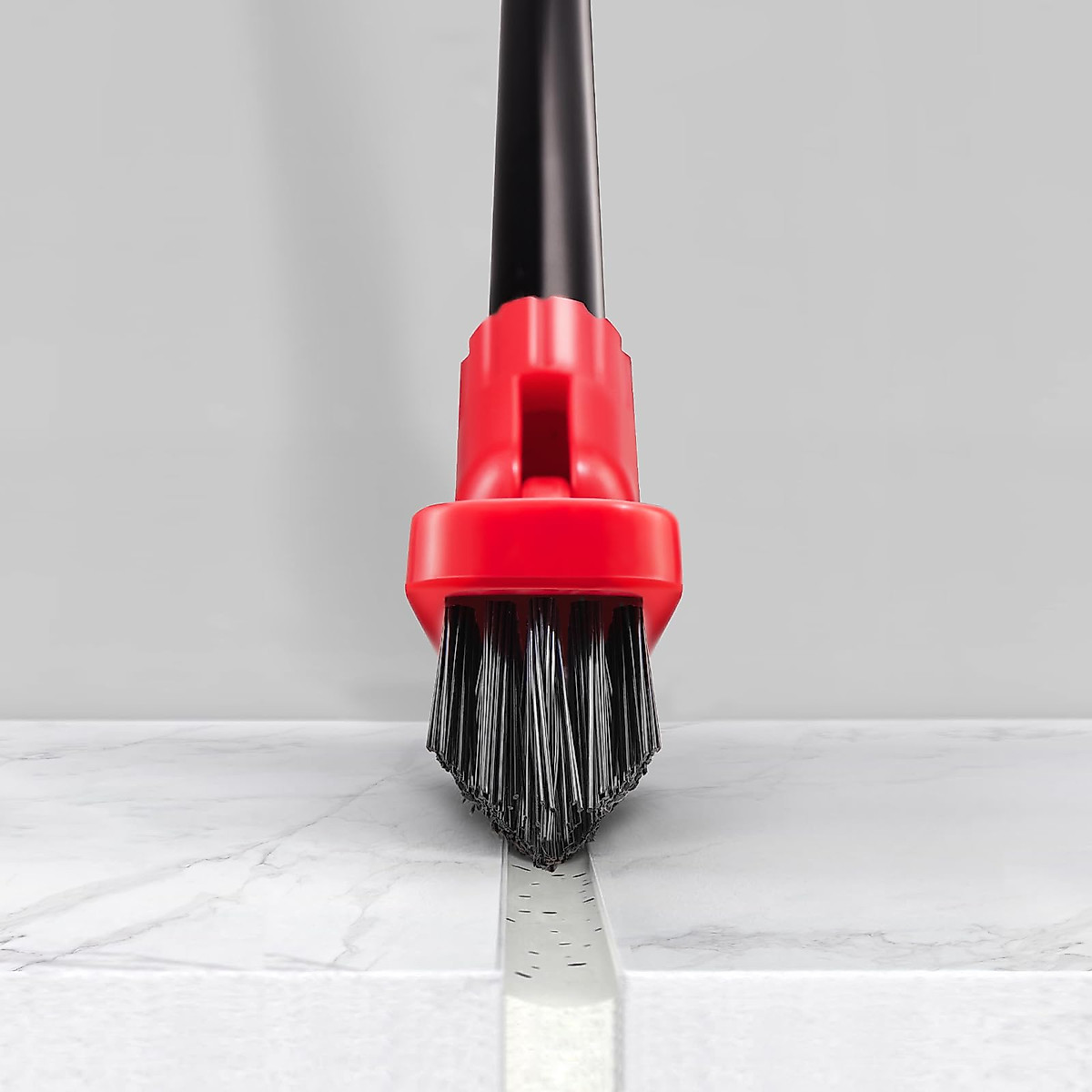 Mitclear V-Shape Grout Scrubbing Brush with Long Handle(52IN), Tiles Scrubber Floor Grout Cleaner with Stiff Bristles, Floor Scrub Cleaning Brush for Tiles Bathroom Kitchen Shower Baseboards