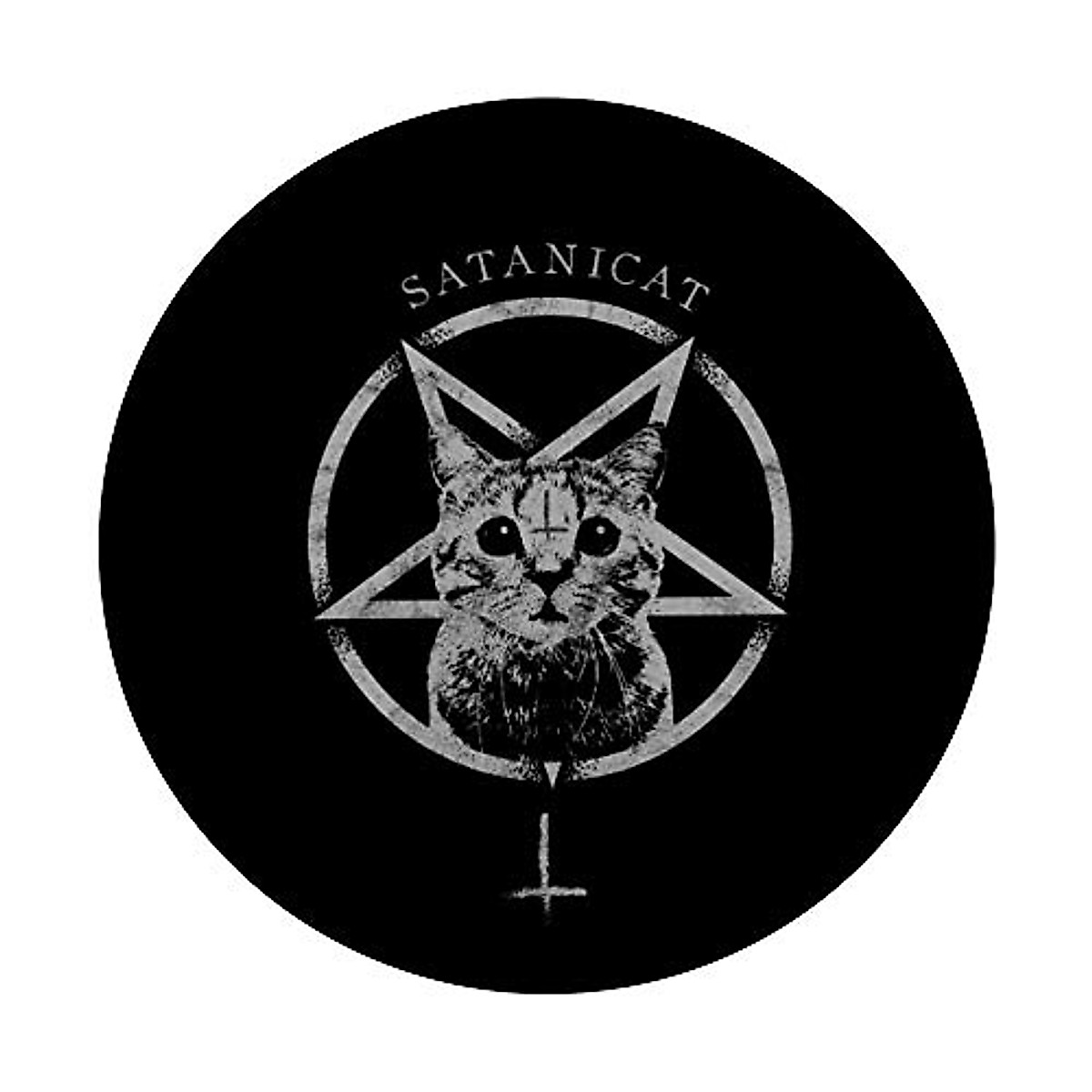 Occult Gothic Grunge Satan Cat Devil Black Baphomet Punk 666 PopSockets PopGrip: Swappable Grip for Phones & Tablets