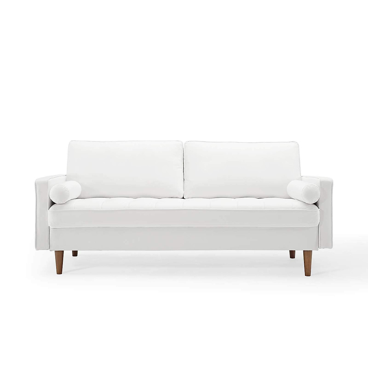 Modway EEI-3764-WHI Valour Performance Velvet Sofa, White