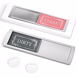 Stylish Dishwasher Magnet Clean Dirty Sign - 2 by 7 Inch - Ideal Clean Dirty Magnet for Dishwasher - Kitchen Organizer and Gadget - Nice Office, Home Farmhouse Decor - Dirty Clean Dishwasher Magnet