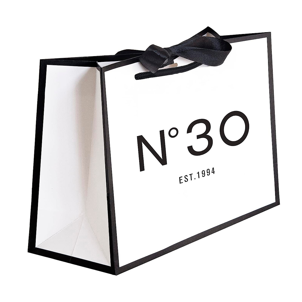 QLSKO 30th Birthday Keepsake Gift Paper Bag for Her-N°30 EST.1994 Thirty Anniversary Party Present Shopping Tote Bags Women 30 Year Old Decorations Idea (Small, 1994 30th)