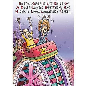 Birthday Greeting Card for Her - Rollercoaster