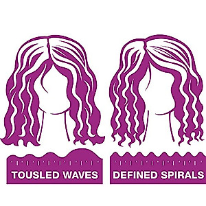 Bed Head Rock N Roller Clamp Free 2-in-1 Curling Wand | Round Barrel for Tousled Waves