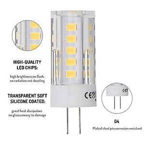 Lumina Lighting® G4 3W LED Bulb (10 Pack) 3W Bi-Pin LED Light Bulb Landscape Light Bulb, NonDimmable, Shatterproof, Dustproof - AC/DC 12 Volt 3000K Warm White, 270 Lumens | G4 3W LED