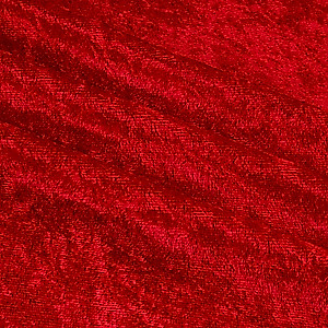 Stretch Panne Velvet Velour Red, Fabric by the Yard
