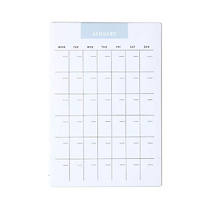 Erin Condren Designer Desk Accessories - Focused Customizable Calendar Stickers. 12 Non-Dated Adhesive Calendars, Measures 6.3" x 4.3 Each. Open-Dated Monthly Planning Stickers