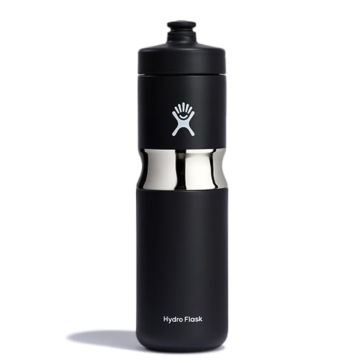 Hydro Flask 20 oz Wide Mouth Sport Cap Stainless Steel Reusable Water Bottle Black - Vacuum Insulated, Dishwasher Safe, BPA-Free, Non-Toxic