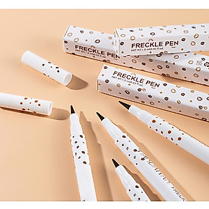 Aaiffey 2 Colors Freckle Pen Waterproof Long-lasting Quick Dry Small Spot Natural Lifelike Freckle Makeup Pen (Dark Brown+Light Brown)