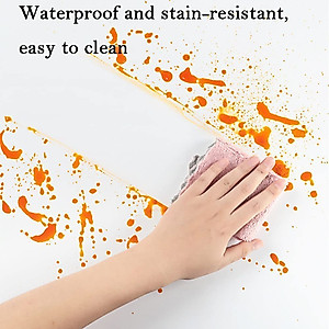 MUGUOY Electrostatic Absorption Wall Protective Film,Self-Adhesive Removable Clear Wall Protector,Oil Proof Waterproof Kitchen Furniture Sticker,No Glue Easy to Clean Wallpaper. (17.7 * 393.7 inch)