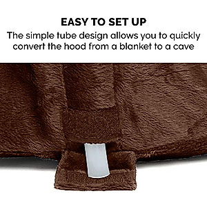 Furhaven 26" Round Orthopedic Dog Bed for Medium/Small Dogs w/ Removable Washable Cover, For Dogs Up to 30 lbs - Microvelvet Snuggery - Espresso, 26-inch