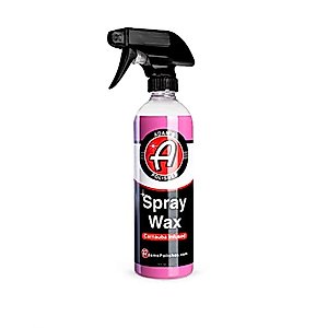 Adam's Spray Wax 16oz - Premium Infused Carnauba Car Wax Spray For Shine, Polish & Top Coat Paint Protection | Car Wash Enhancer & Clay Bar Lubricant | Car Boat Motorcycle RV Detailing