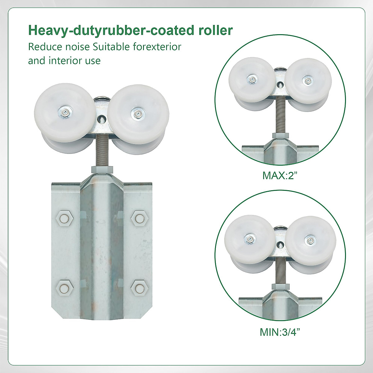 DIYHD 12FT Galvanized Steel Exterior Double Sliding Barn Door Hardware,Heavy Duty Wall Mount Box Track Kit for Outdoor Use,MAX Load 300lbs,Kit to Hang 2 Doors(Fit 36" X 2 Door)