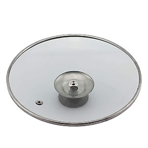 PZRT Universal Pot Lid Cover Knob Handle, Kitchen Cookware Replacement Pan Pot Handgrip Lid Knob Cap,Stainless Steel Base Circular Plastic Holding Knob Screw Handle