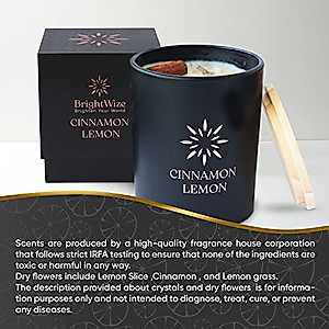 Lemon Cinnamon Scented Soy Wax Candle by BrightWize