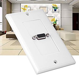 Oumefar VGA Head Flame Retardant Easy Connection Adapter Flexible Wiring Socket Panel for Engineering Wiring