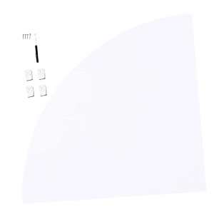 Garneck Wall Storage Rack Bathroom Shelves Wall Corner Storage Holder Floating Shelves Bathroom Display Shelf Bathroom Shelf Wall Shelf Triangle Fan Shaped Rack Sector Wall Bracket White