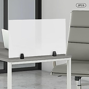 2 Pcs Frosted Clamp-on Privacy Boards, Acrylic Desk Dividers, Classroom Privacy Shields for Student Desks, Test Dividers, Soundproof Desktop Privacy Panel,for School Class Home, 30"x 18"