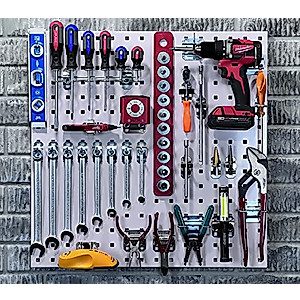 Triton Products LB1-W LocBoard 24x24x9/16-Inch Pegboards, White, 2-Pack