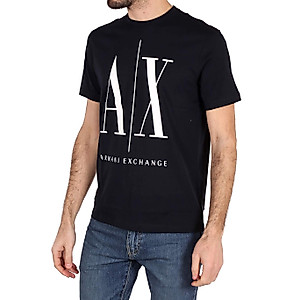 A|X ARMANI EXCHANGE mens Icon Graphic T-shirt T Shirt, Navy, Large US
