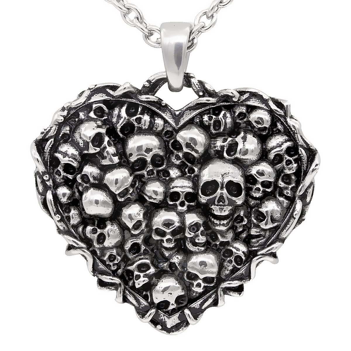 Controse Silver-Toned Stainless Steel Captivated Souls Heart Necklace