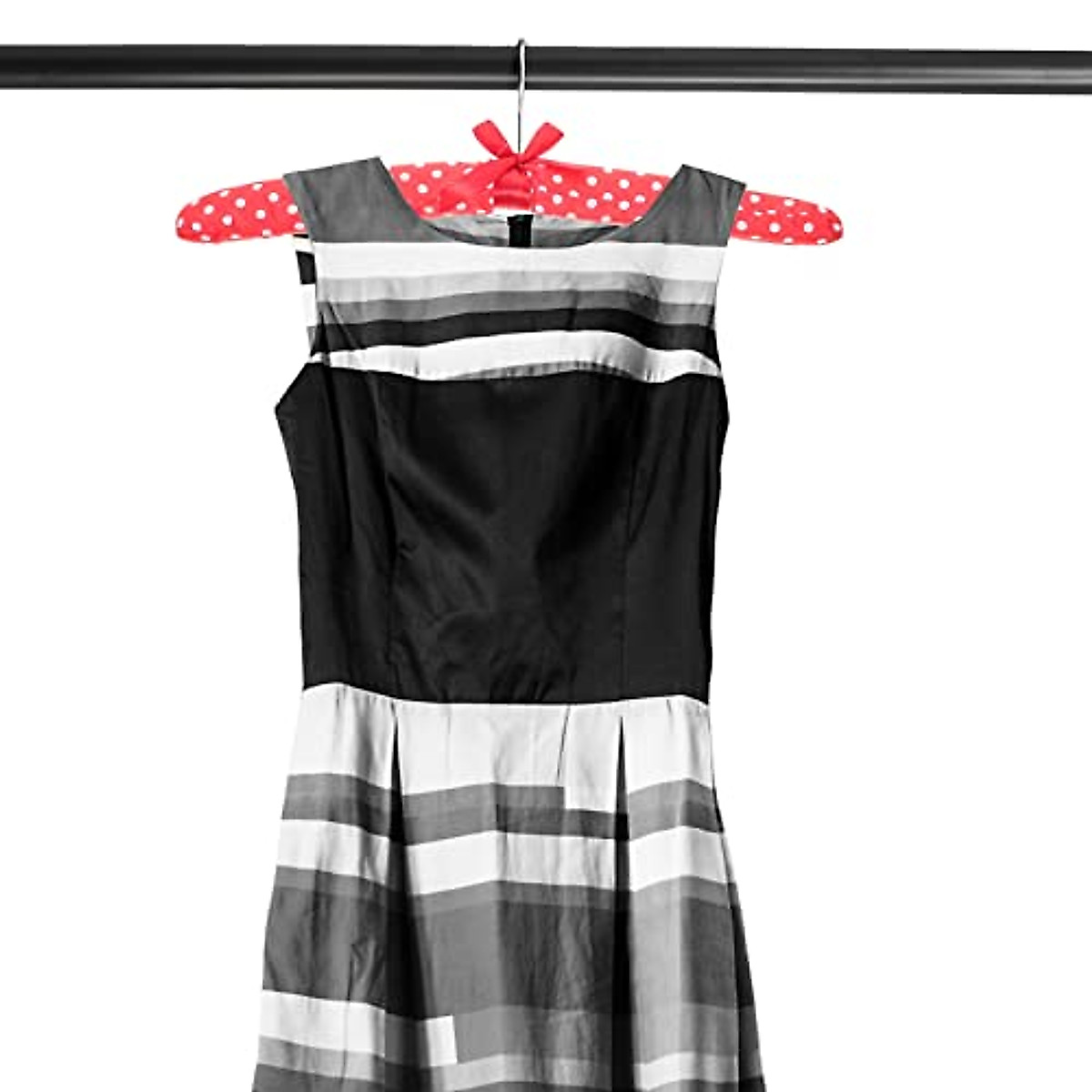 Ipetboom 10pcs Padded Hangers Cloth Covered Coat Hangers Non-Slip Wood Hangers Wedding Garment Hanger Pastoral Clothes Hanger for T Shirt Sweaters Coat Random Pattern