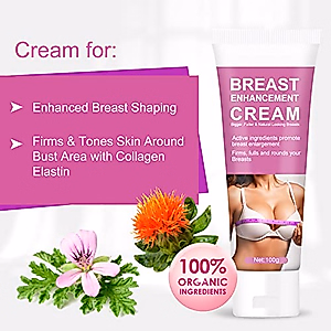 Breast Enhancement Cream, 100g Natural Breast Enlargement Cream for Breast Growth & Bigger Breast, Boob Cream with Gentle Formula to Lift, Firm & Tighten Breast
