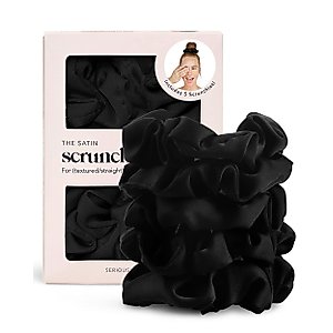Kitsch Matte Scrunchies for Women - Hair Ties for Thick, Thin or Girls' Hair | Soft, Cute 5pc Set (Blush/Mauve)
