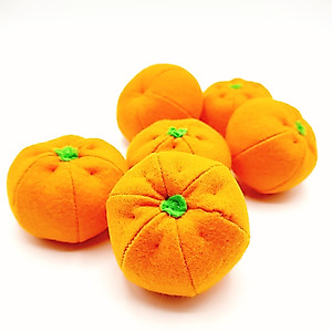 Orange, tangerine, mandarin play felt food, pretend play for kids kitchen, plush fruit, stuffed citrus, fake toys, gift for birthday (2 citrus)