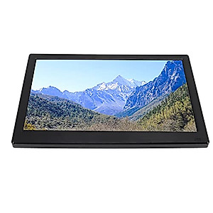 Qiilu 11.6 Inch LCD Monitor with VGA HD Multimedia Interface Portable 1080P HD Color Screen with Speaker Remote Control 100‑240V Interface: VGA, HD Multimedia Interface, Video,