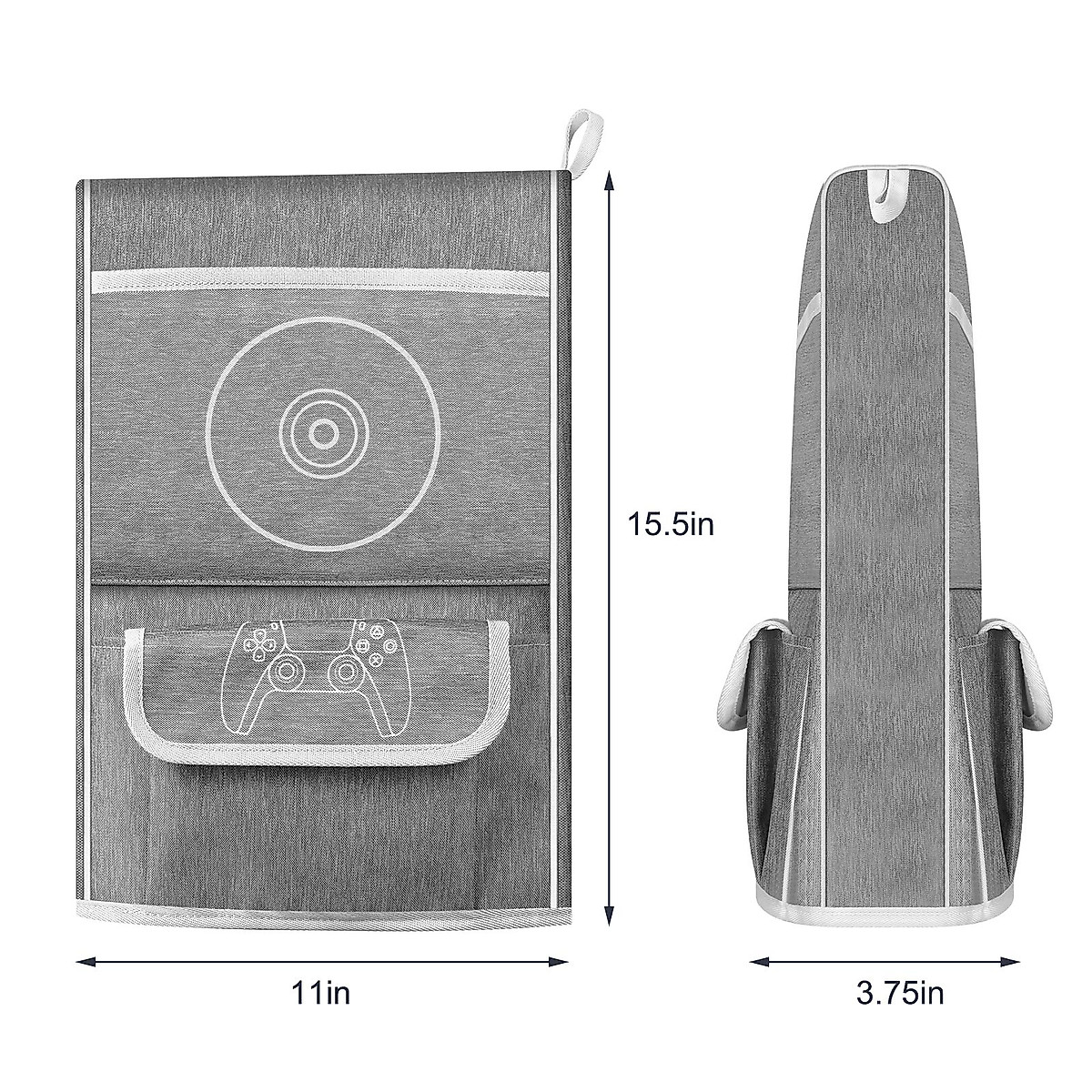 Esimen Sleeve Protective Case Dust Cover for PS5 Console /Playstation 5 Digital Edition ,PS5 Controller Skin Compatible with 12 Game Disc Pockets