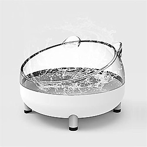 FUUIE Bowls for Food and Water Creative Cat Feeding Bowl Separable Stainless Steel Pet Feeder/Drinking Bowl for Small Medium Cat Dog Transparent Food Storager (Color : Blue Double Bowl)