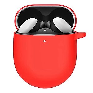Ankersaila Case Compatible with Google Pixel Buds Pro 2022,Soft Silicone Shockproof Anti-Scratch Protective Cover (Red)