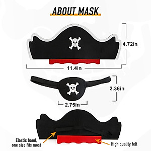 RioRand Cartoon Pirate Dress Up Satin Capes Cosplay Birthday Party Kids Costume (1-pack) (Black)