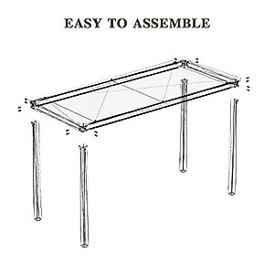 Teraves Computer Desk/Dining Table Office Desk Sturdy Writing Workstation for Home Office (39.37“, Black Oak)