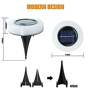 UgyDuky Solar Deck Lights Warm White Outdoor Led Solar Step Lights Waterproof IP65 for Garden Patio Concrete Pathway Walkway Driveway(4 Pack)
