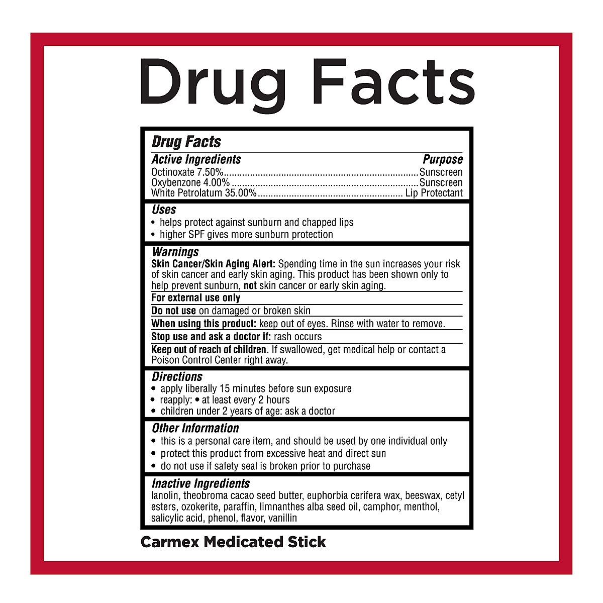 Carmex Medicated Lip Balm Sticks, Lip Moisturizer for Dry, Chapped Lips, 0.15oz, 3 Count (2 Packs) plus 1 Count Carmex Lip Balm Tube, 0.35oz