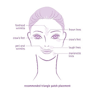 Toute Nuit Facial Wrinkle Patches, Face Tape, Triangle, Frown Lines, Around Eyes and Mouth, 45 Patches