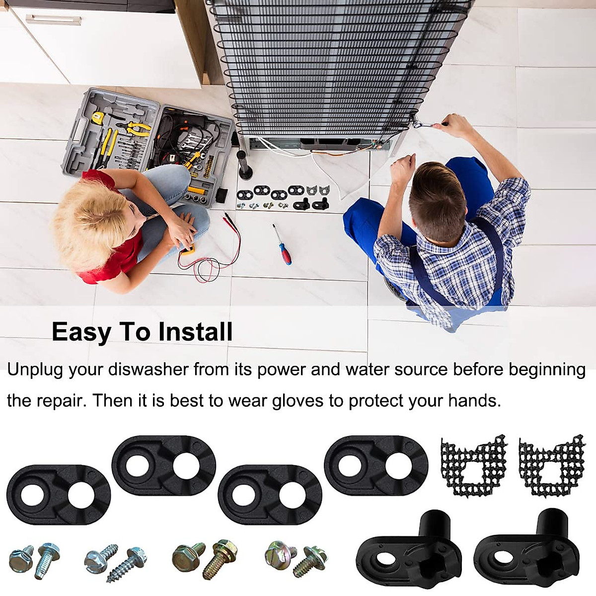 4318165 Refrigerator Door Closer Cam Kit Replacement Part for Whirlpool Kenmore KitchenAid Refrigerators - Replaces AP3103517 AH358690 EA358690 2182178 WPW10329686