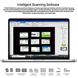 VIISAN VK16 Book & Document Scanner, 16MP HD Camera, Capture Size A3, Auto-Flatten & Multi-Language OCR Technology, Foldable & Portable, Compatible with Windows & macOS