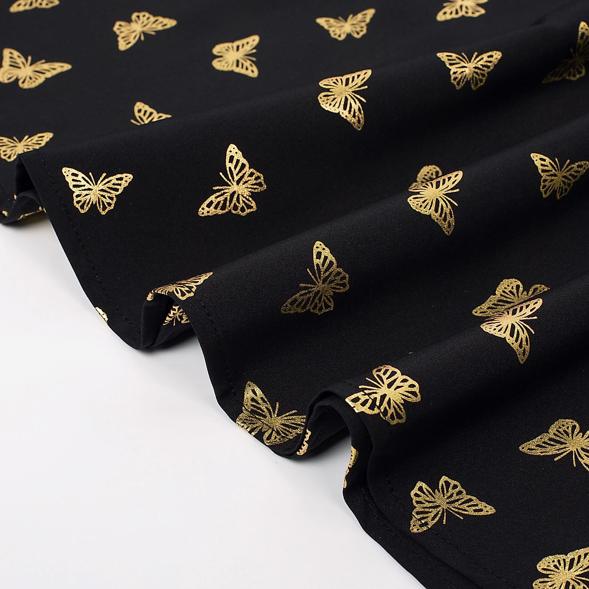 Belle Poque Black Butterfly Print A-line Swing Wedding Guest Cocktail Party Christmas Dresses 1950s Vintage Sleeveless Dress XL