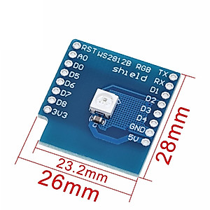 HIFASI 1PCS Esp8266 D1 Module WS2812B RGB Shield D1 ESP8266 Module Board Wiht Pins Esp8266