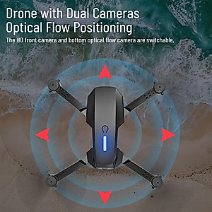THOAML 2023 Foldable Drone with 4K Dual Camera for Adults, RC Quadcopter WiFi FPV Live Video, Altitude Hold, Headless Mode 2