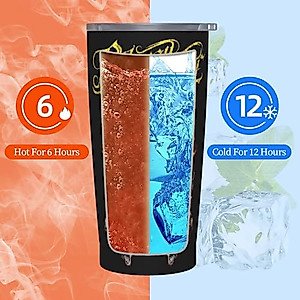 HIKTIEK Parkway Musics Drive Stainless Steel Insulated Car Sippy Cup With Lid Travel Mug for Cold Hot 20 oz