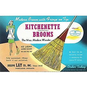 The Original Kitchenette Broom - Lightweight Brooms Handmade with Authentic Broomcorm - Pack of 2 Brooms