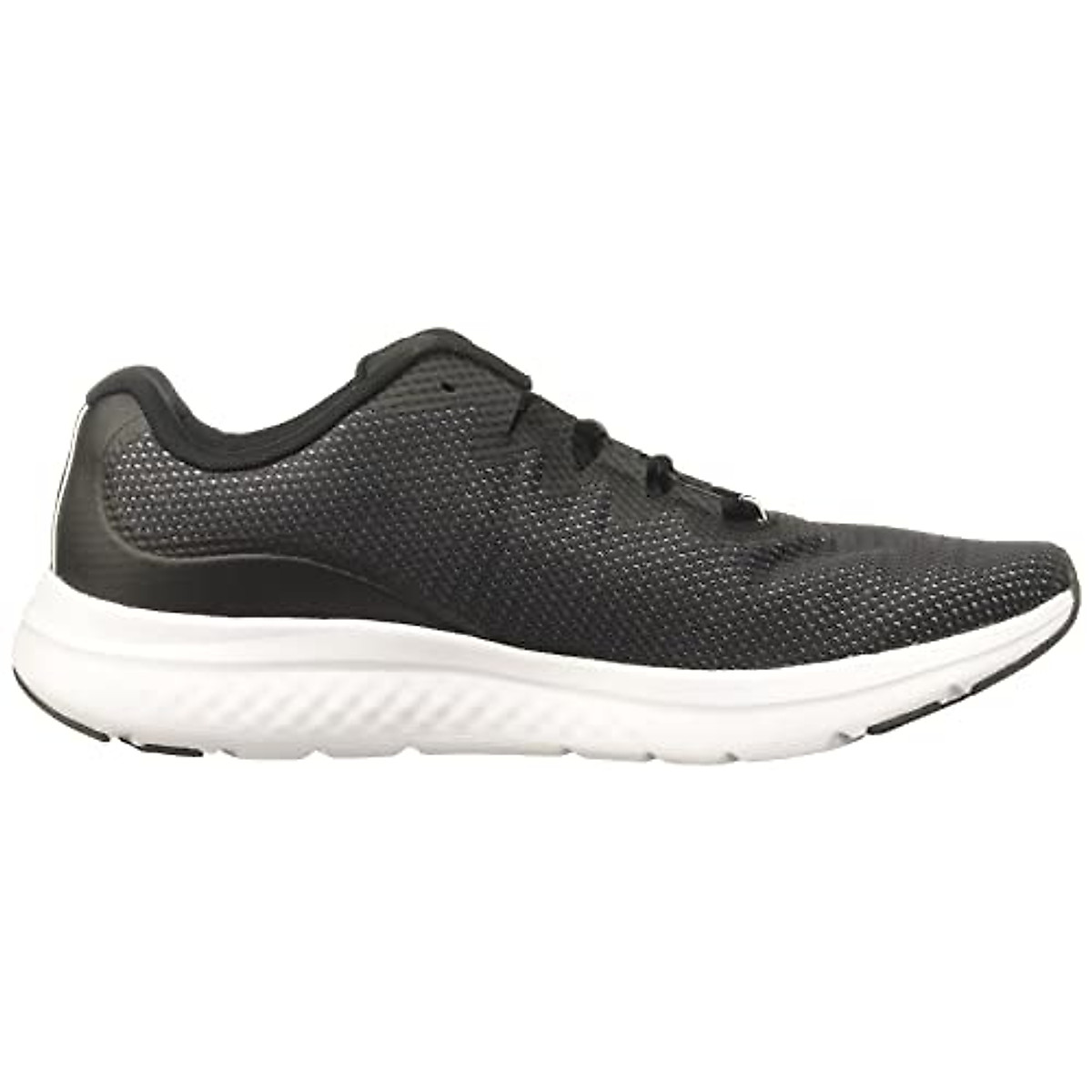 Under Armour Men's Charged Impulse 3 Running Shoe, (001) Black/Black/Metallic Silver, 14