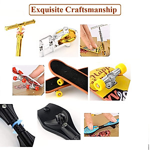 Krealightioo 18PCS Mini Finger Toys Set, Finger Skateboards, Finger Bikes, Mini Scooters and Matched Wheels and Tools Accessories Toys Gifts for Party Favors