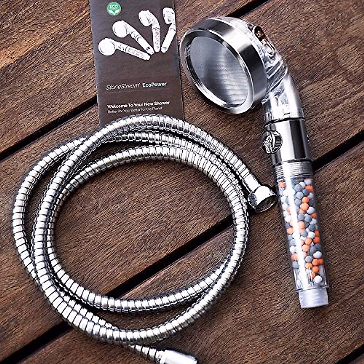 Original StoneStream® EcoPower Shower Head System — Handheld Showerhead Replacement Stones
