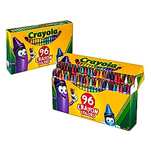 Crayola Classic Color Crayons in Flip-Top Pack with Sharpener, 96 Colors, Gift for Kids